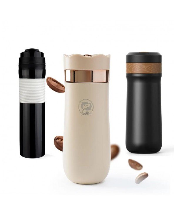 Nešiojamas prancūziškas spaudos puodas 320 ml kelioninis kavos virimo ...