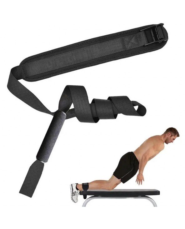 "Nordic Hamstring Curl Strap" kojų pratimų diržas su neopreno padu "Sit ...